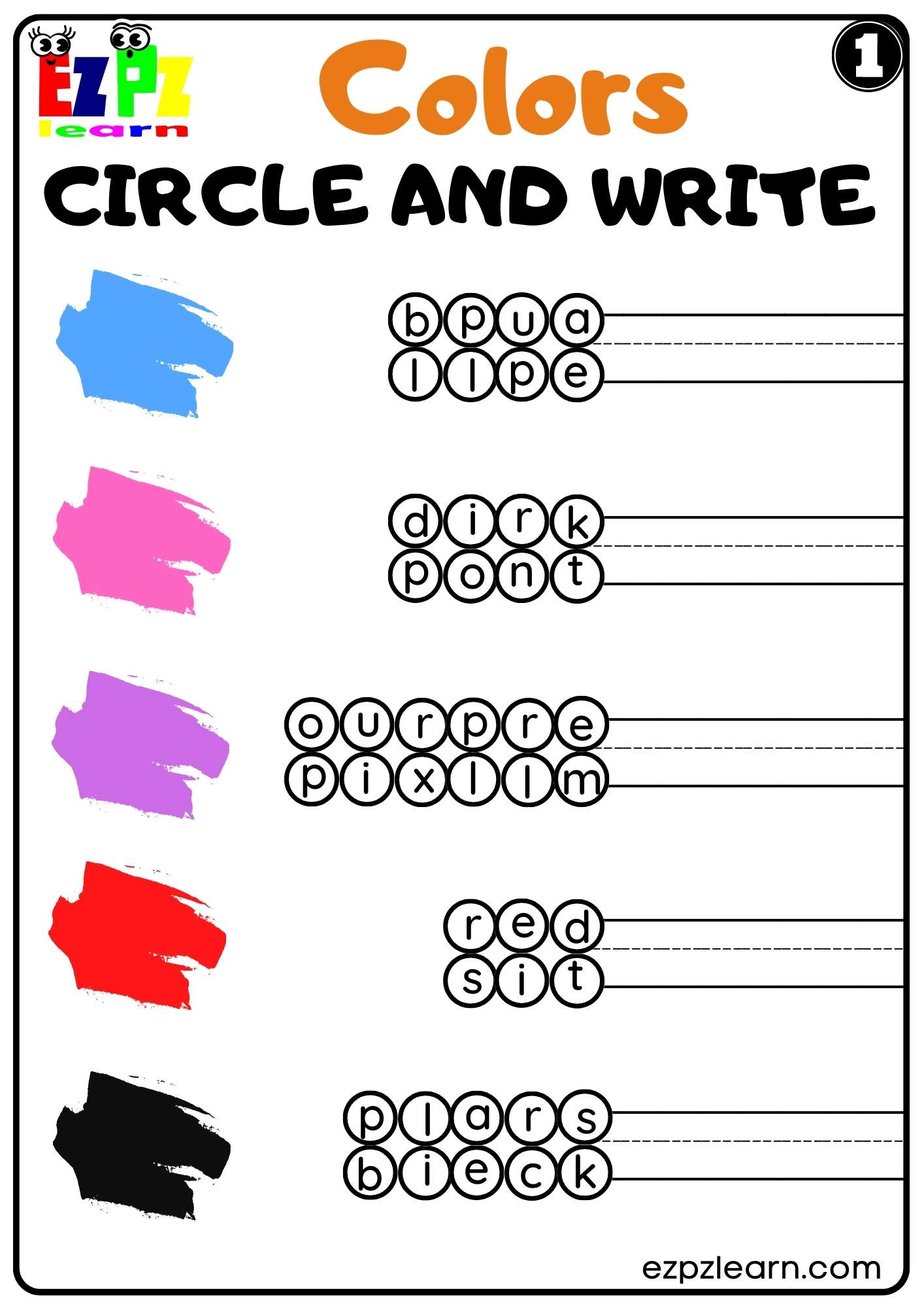 Colors - Ezpzlearn.com